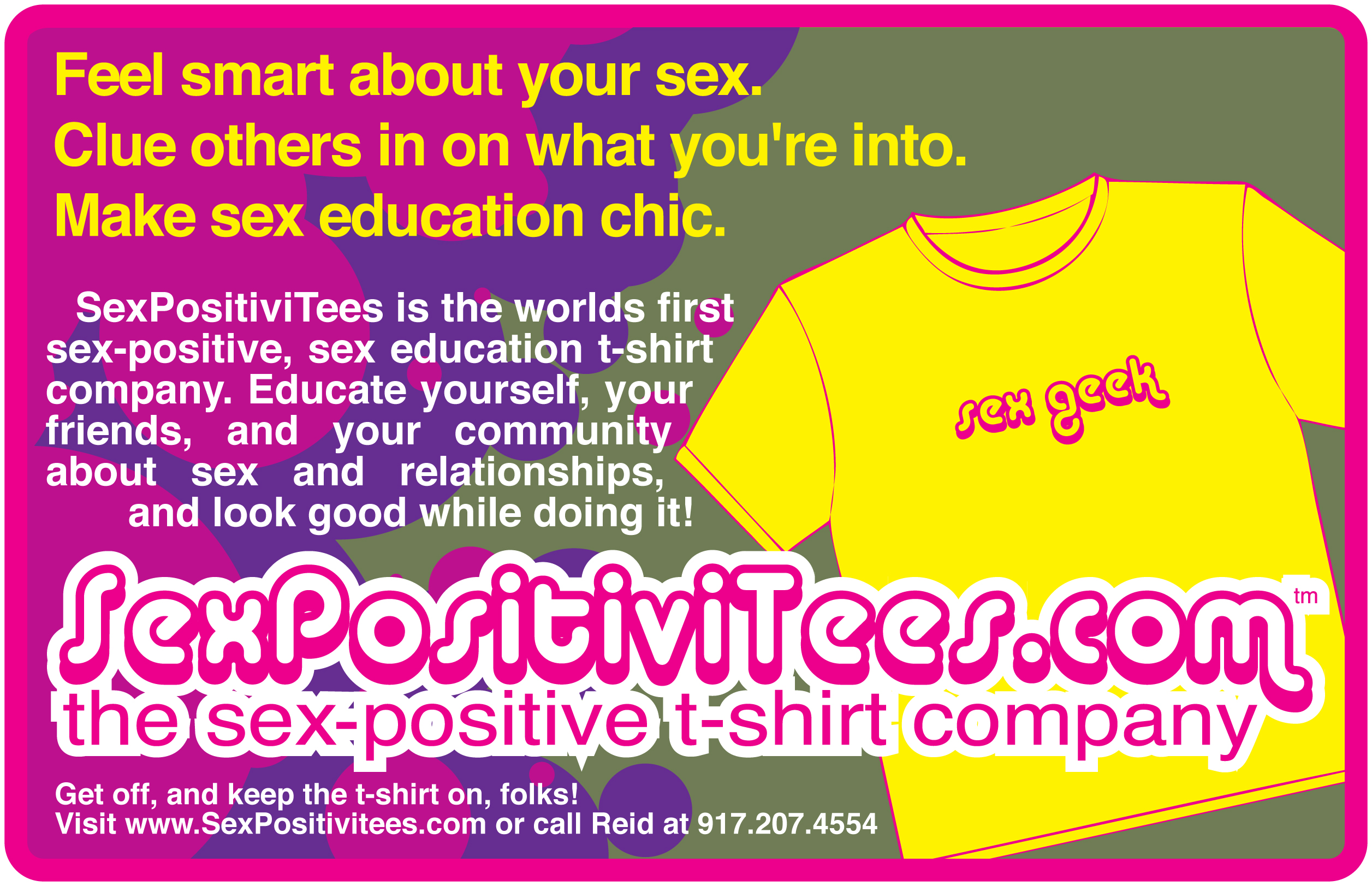 Reid To Launch The Worlds First Sex Education T Shirt Company — Reidaboutsex